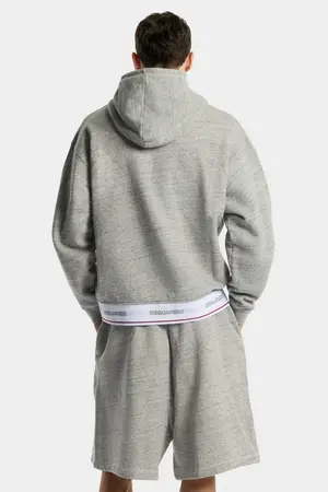 Dsquared2 Tape Relaxed Fit Hoodie - Grey