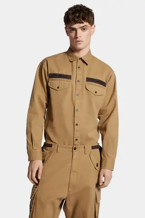 Dsquared2 Military Shirt With Embroidered Patches
