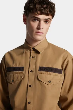 Dsquared2 Military Shirt With Embroidered Patches