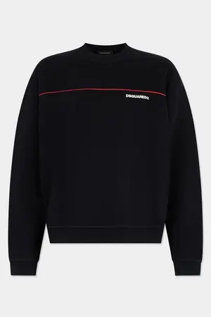 Dsquared2 Relaxed Fit Crewneck Sweatshirt With Logo Detail - Black