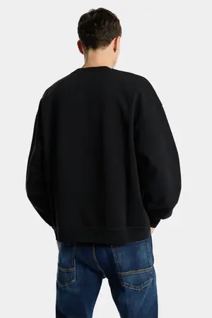 Dsquared2 Relaxed Fit Crewneck Sweatshirt With Logo Detail - Black