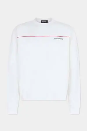 Dsquared2 Relaxed Fit Crewneck Sweatshirt With Logo Detail - White