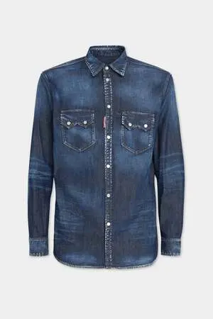Dsquared2 Denim Western Shirt - Blue