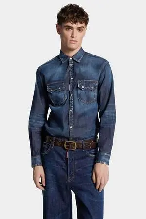 Dsquared2 Denim Western Shirt - Blue