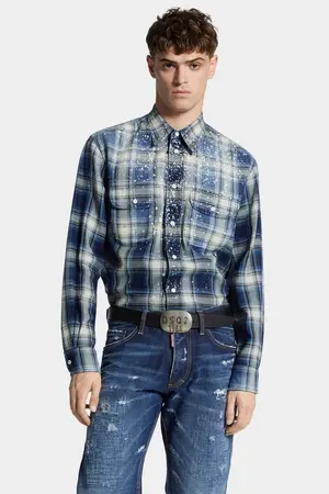 Dsquared2 Embellished Checked Shirt