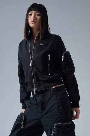 Dsquared2 Icon Cargo Bomber Jacket - Black