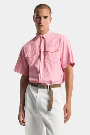 Dsquared2 Short Sleeve Linen Shirt