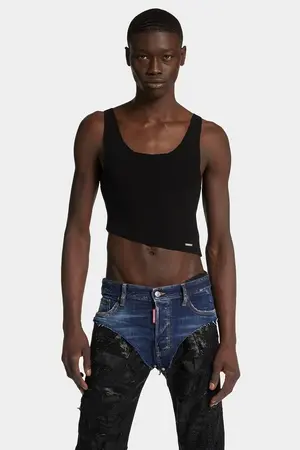 Dsquared2 Asymmetrical Scoop Neck Tank Top