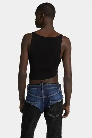Dsquared2 Asymmetrical Scoop Neck Tank Top