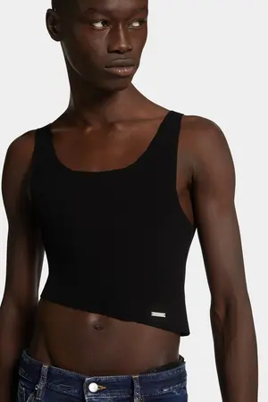 Dsquared2 Asymmetrical Scoop Neck Tank Top