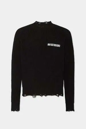 Dsquared2 Obsessed" Distressed Knit Pullover