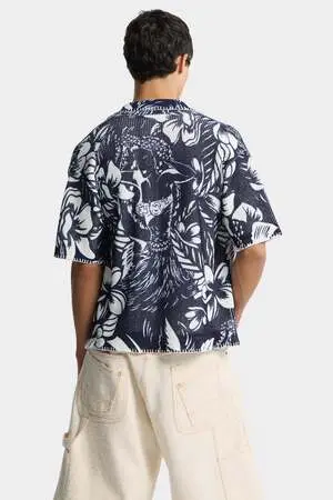 Dsquared2 Dancing Flowers Short Sleeve Polo Shirt