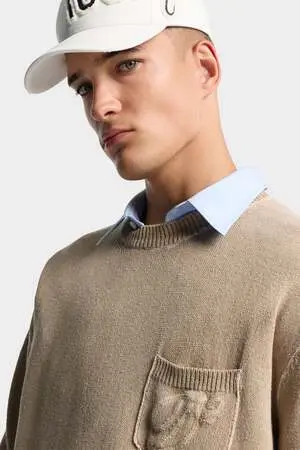 Dsquared2 Jersey Stitch Pullover With Chest Pocket