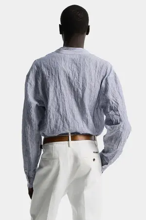 Dsquared2 Linen Tie Dropped Shoulder Shirt