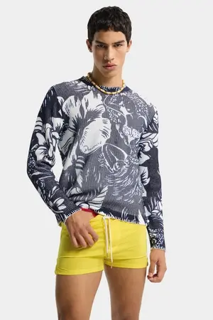 Dsquared2 Dancing Flowers Open-stitch Pullover