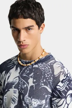Dsquared2 Dancing Flowers Open-stitch Pullover