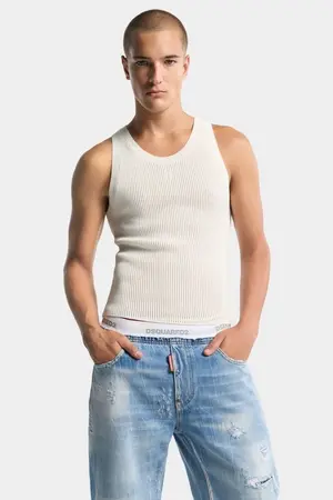 Dsquared2 Upside Down Knit Tank Top