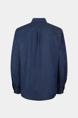 Dsquared2 Denim Biker Shirt With Zip Pockets