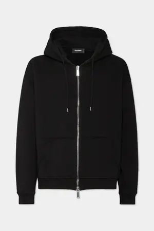 Dsquared2 Relaxed Fit Zipped Hoodie - Black