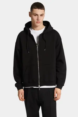 Dsquared2 Relaxed Fit Zipped Hoodie - Black