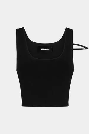 Dsquared2 Icon Knit Crop Top - Black