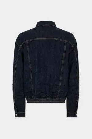 Dsquared2 Dark Wash Denim Bomber Jacket