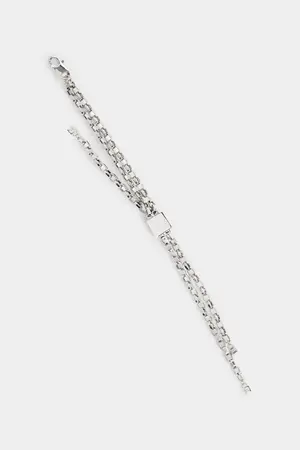 Dsquared2 Dean Dan Lock Charm Double Chain Bracelet