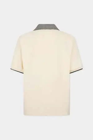 Dsquared2 Virgin Wool Linen Pied De Poule Polo
