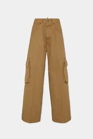 Dsquared2 Icon New Generation Stone Wash Twisted Aviator Cargo Pants - Beige
