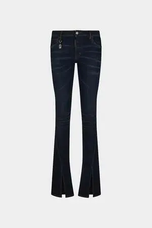 Dsquared2 Icon Black Dusty Wash Trumpet Jeans
