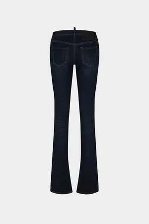 Dsquared2 Black Dusty Wash Trumpet Jeans With Slit Cuffs