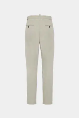 Dsquared2 One Pleat Cotton Twill Tapered Trousers - Beige