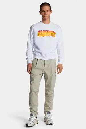Dsquared2 One Pleat Cotton Twill Tapered Trousers - Beige