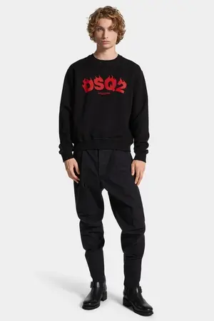 Dsquared2 One Pleat Cotton Pant - Black