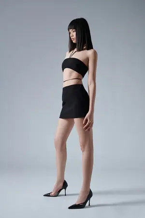 Dsquared2 Icon Leather Trim Skirt