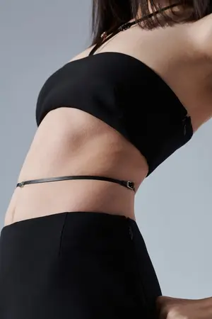 Dsquared2 Icon Leather Trim Skirt
