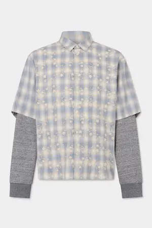 Dsquared2 Classic Check Embroidered Double Sleeve Shirt - Fantasy