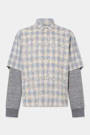 Dsquared2 Classic Check Embroidered Double Sleeve Shirt - Fantasy