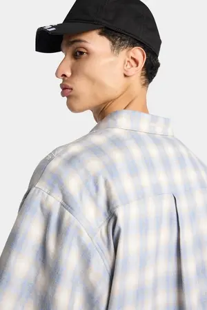 Dsquared2 Classic Check Embroidered Double Sleeve Shirt