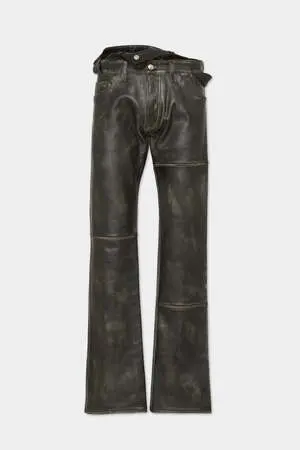 Dsquared2 Magliano X Freakkettone Leather Biker Trousers - Brown