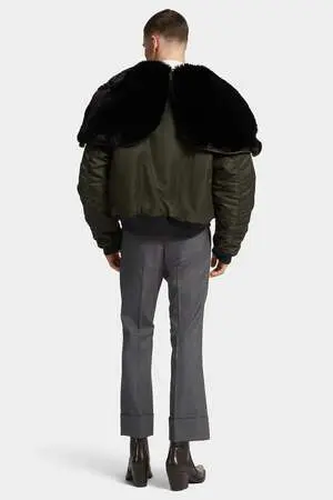 Dsquared2 Cropped Flare Virgin Wool Pant