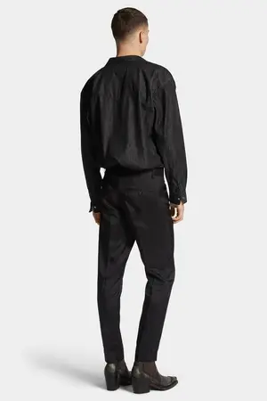 Dsquared2 X Luca Magliano Cigarette Pants In Shiny Viscose Taffeta