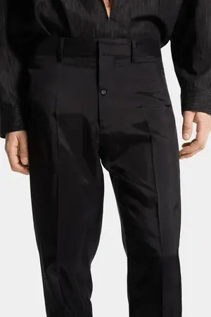 Dsquared2 X Luca Magliano Cigarette Pants In Shiny Viscose Taffeta