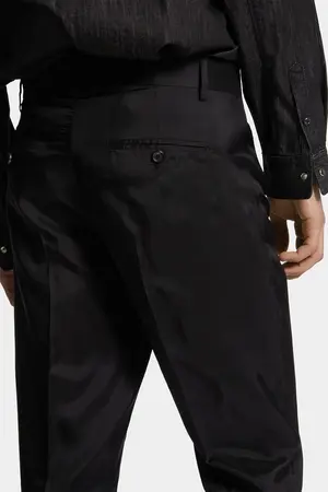 Dsquared2 X Luca Magliano Cigarette Pants In Shiny Viscose Taffeta