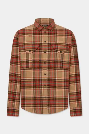 Dsquared2 Checked Wool Flannel Military Shirt - Fantasy