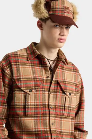 Dsquared2 Checked Wool Flannel Military Shirt