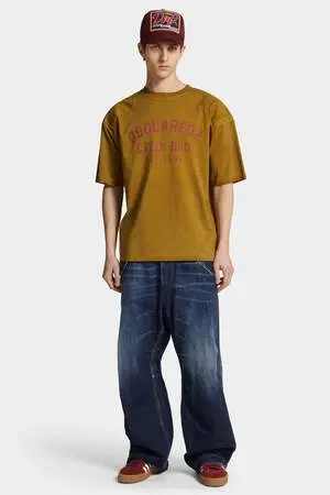 Dsquared2 Wide Leg Denim Utility Pants
