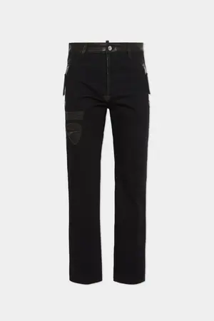 Dsquared2 Ducati Collaboration Bull Denim Trousers - Black
