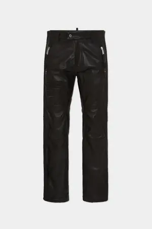 Dsquared2 X Ducati Leather Biker Pants - Black