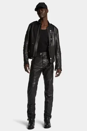Dsquared2 X Ducati Leather Biker Pants